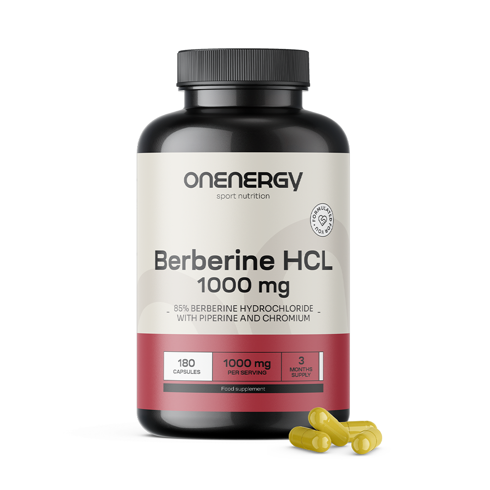 Berberine HCL 1000 mg - z piperyną i chromem, 180 kapsułek - On-Energy.pl